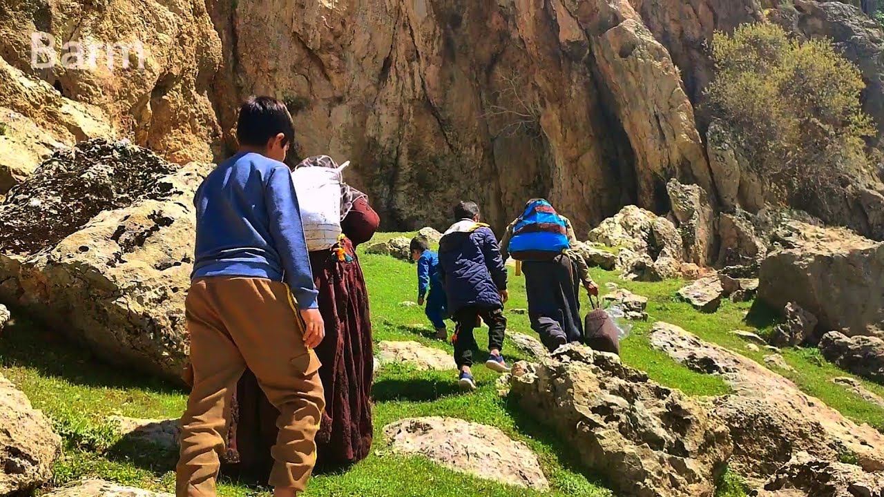 Nomadic family. Travel. They went to one of the greenest sightseeing ...
