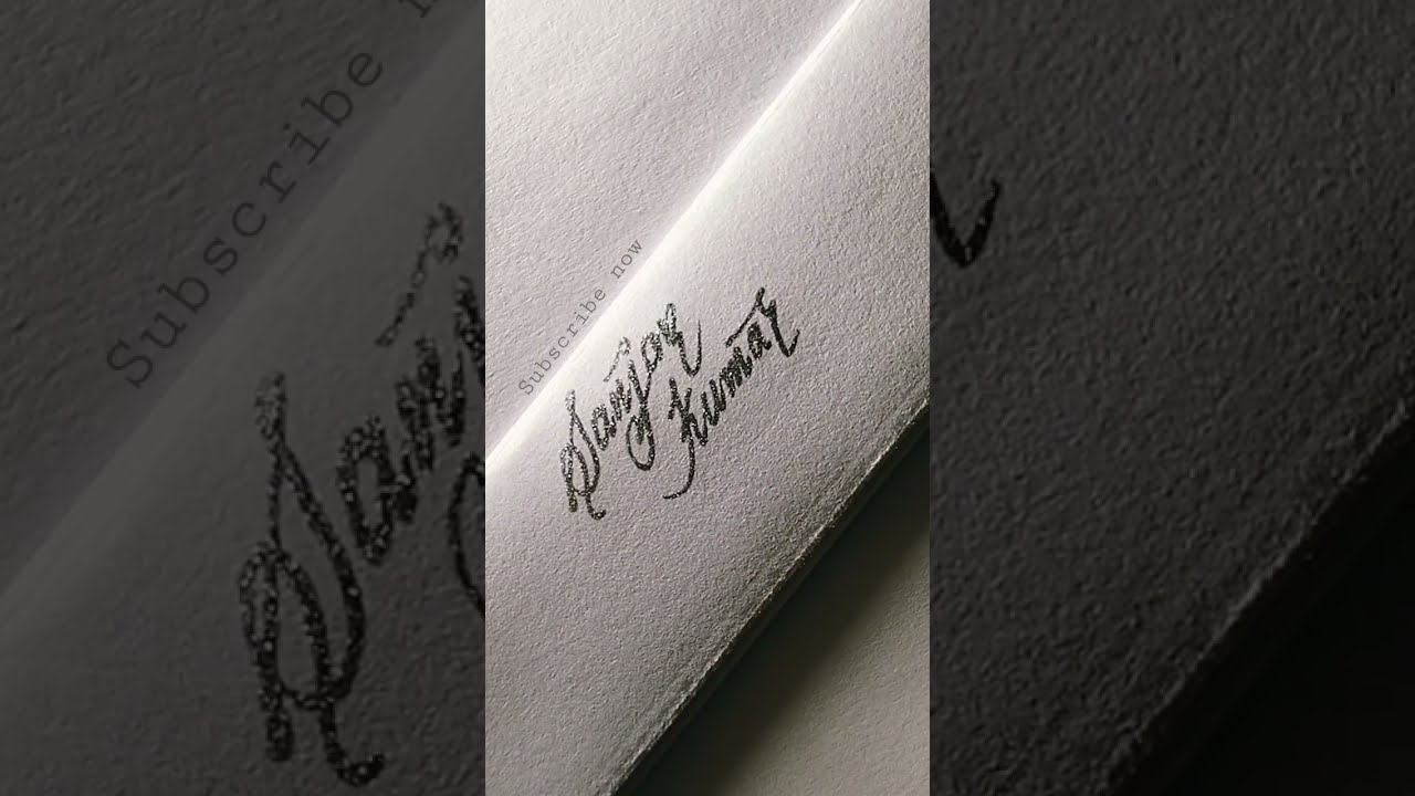 'Sanjay Kumar' name written in Calligraphy style |#calligraphy #shorts ...