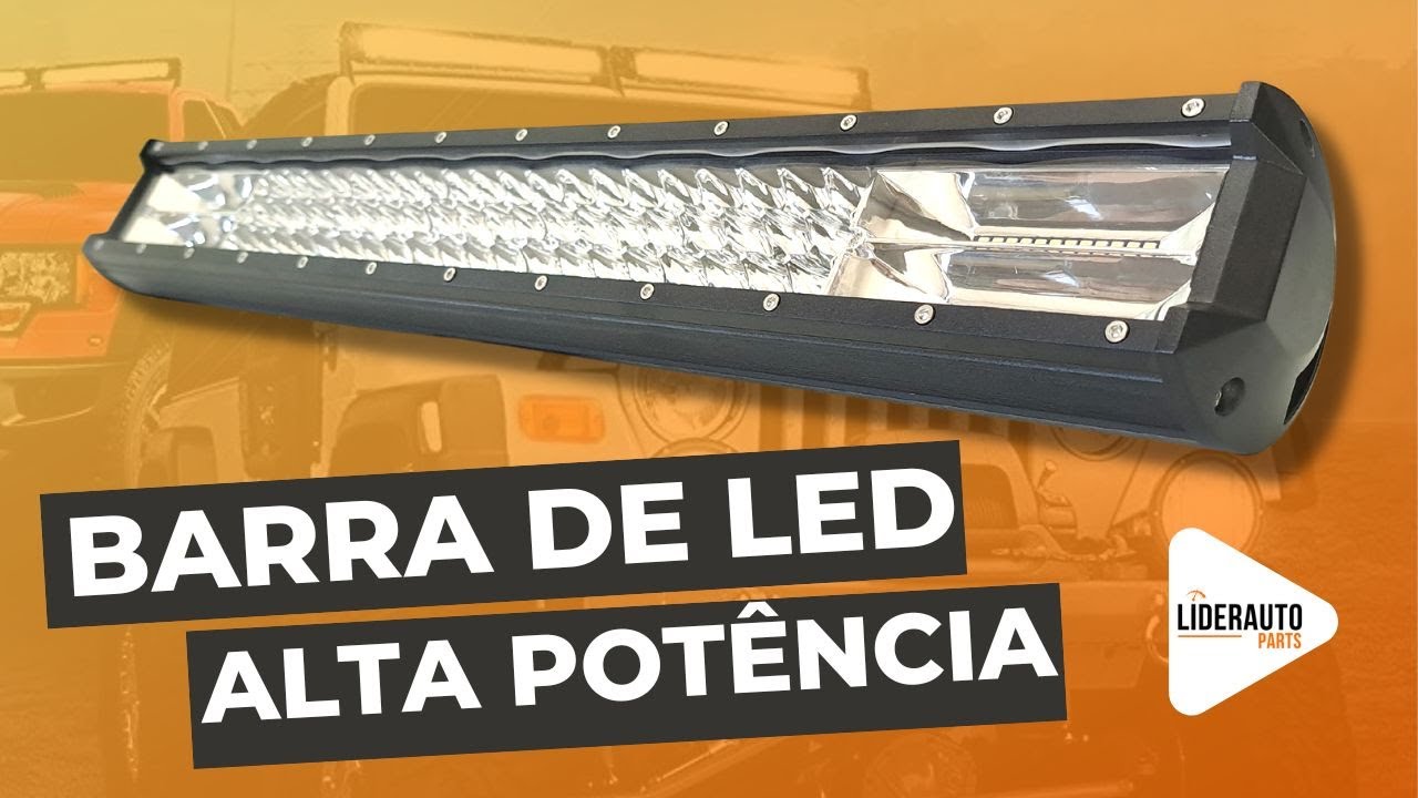 Barra De Led Off Road 108 Leds 324w 59cm Com Estrobo - YouTube