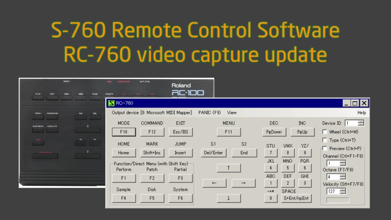 RC-760 updated - The Roland S-760 Remote Control Software - YouTube