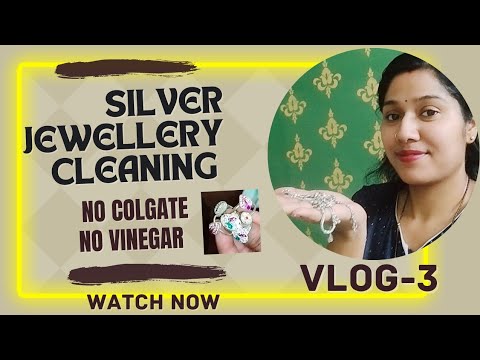 How do you clean silver naturally? Silver#jewellery#cleaning#Chandi ki# ...