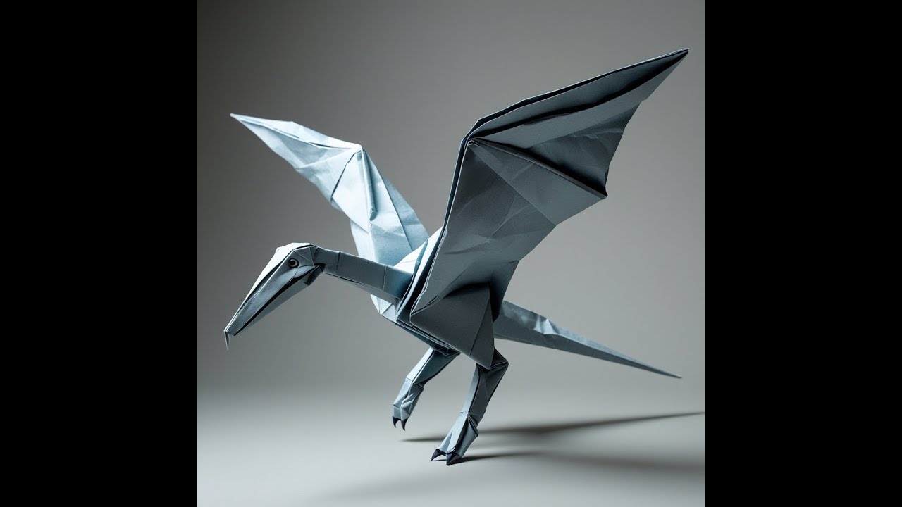 Origami Pterodactyl Dinosaur | Easy and Fun Paper Folding Tutorial ...