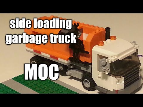 Custom Lego side loading garbage truck - YouTube