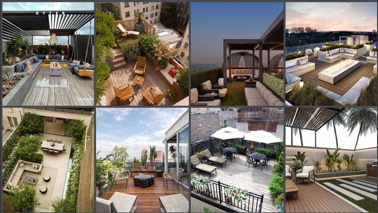 Amazing top roof terrace decor ideas/beautiful roof decor with plants ...