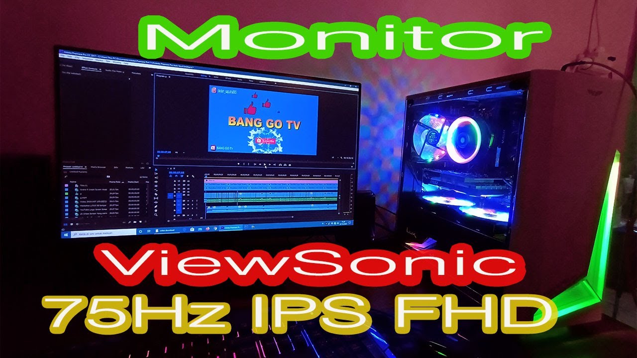 Unboxing monitor terbaru viewSonic panel layar IPS FHD 75Hz VA2432 ...