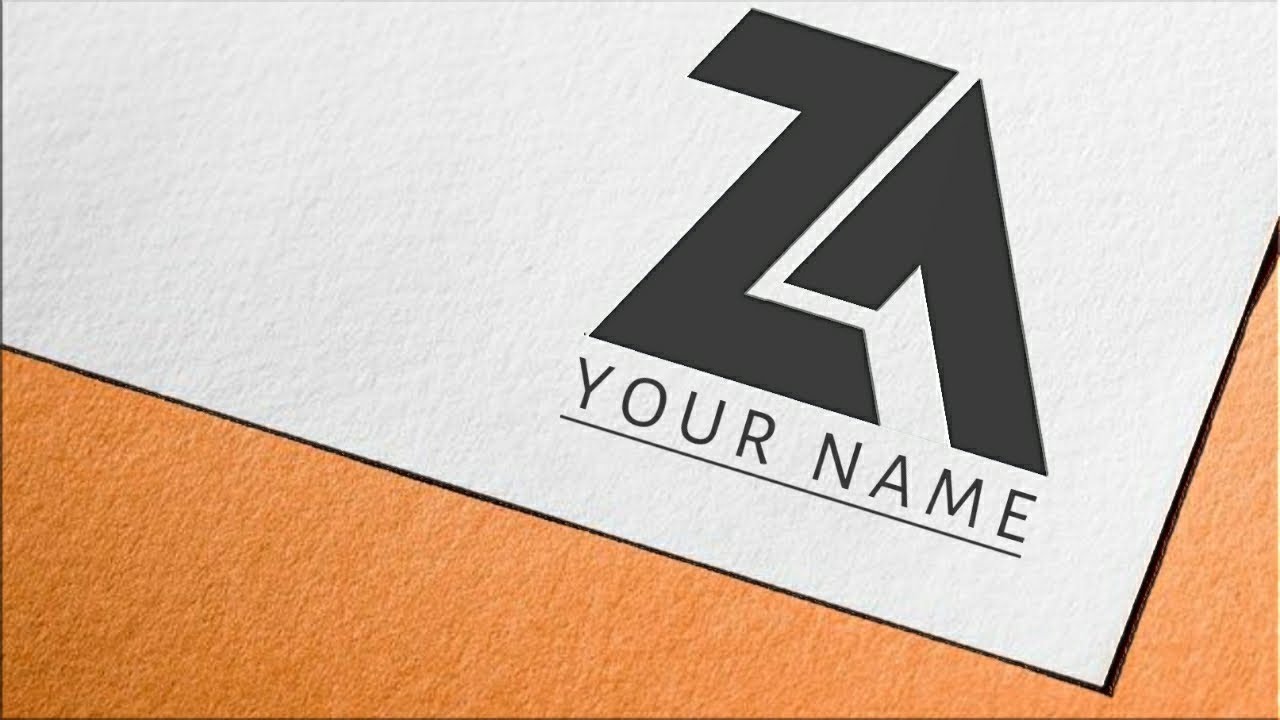 Cara membuat logo inisial nama di pixellab - logo inisial za (Design ...