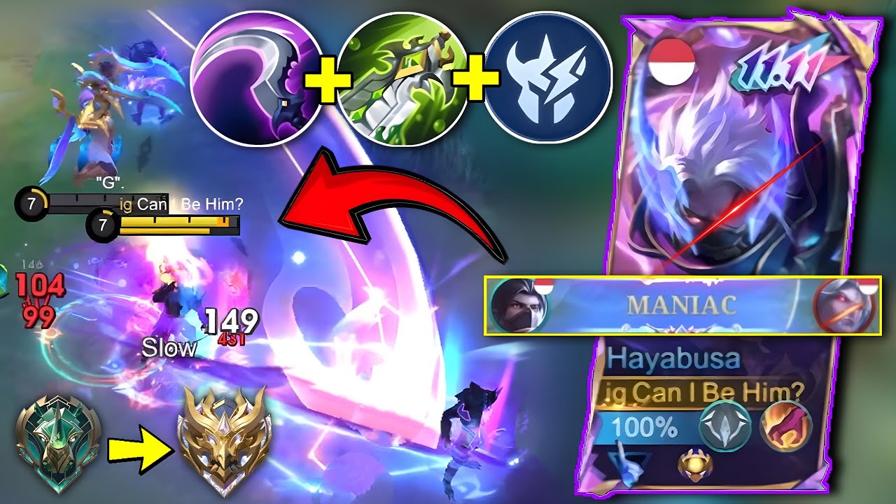 HAYABUSA HYPER FULL DAMAGE!! DAMAGE NYA BIKIN MUSUH KENA MENTAL - MLBB ...