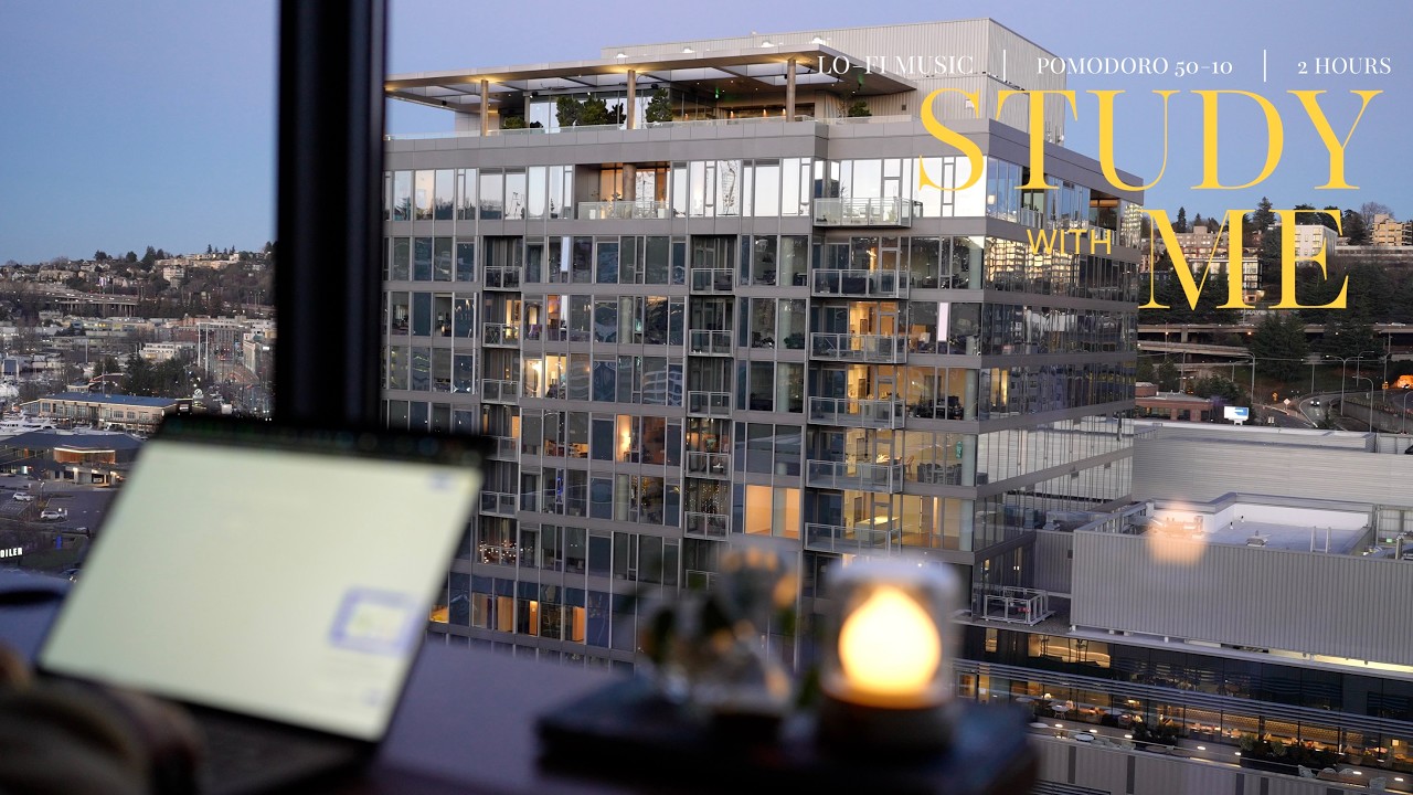 2-Hour Study with Me 🌆⏰ Cozy Afternoon · Pomodoro 50/10 📚 Lo-Fi Hip Hop · Day 3 - YouTube