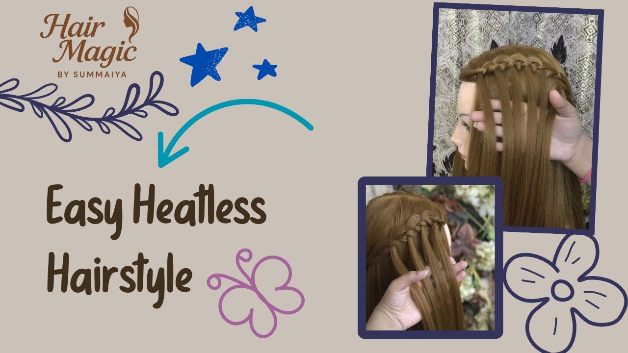 Easy Heatless Hairstyle 😍 | No Heat, No Damage - YouTube