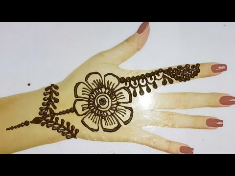 Easy mehndi design back hand/flower mehndi design back hand/ mehndi ...