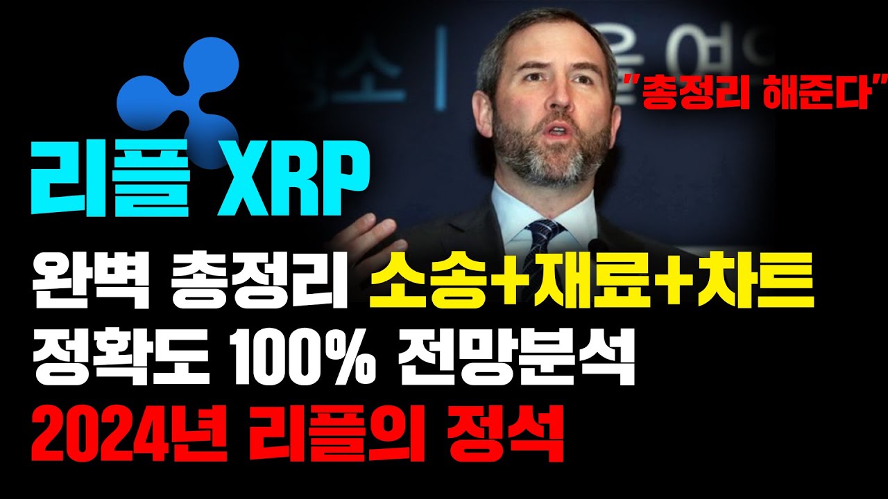 리플 Xrp 긴급 2024년 리플 완벽 총정리 영상 정확도 100 전망분석 차트소송재료 알아듣기 쉽게 정리