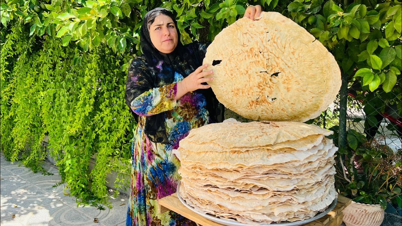 Cooking traditional bread | Baking local bread in the village - YouTube