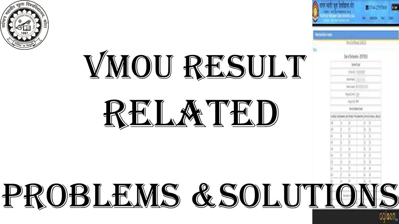 VMOU Result Information | VMOU Assignment Result Problem Solution ...