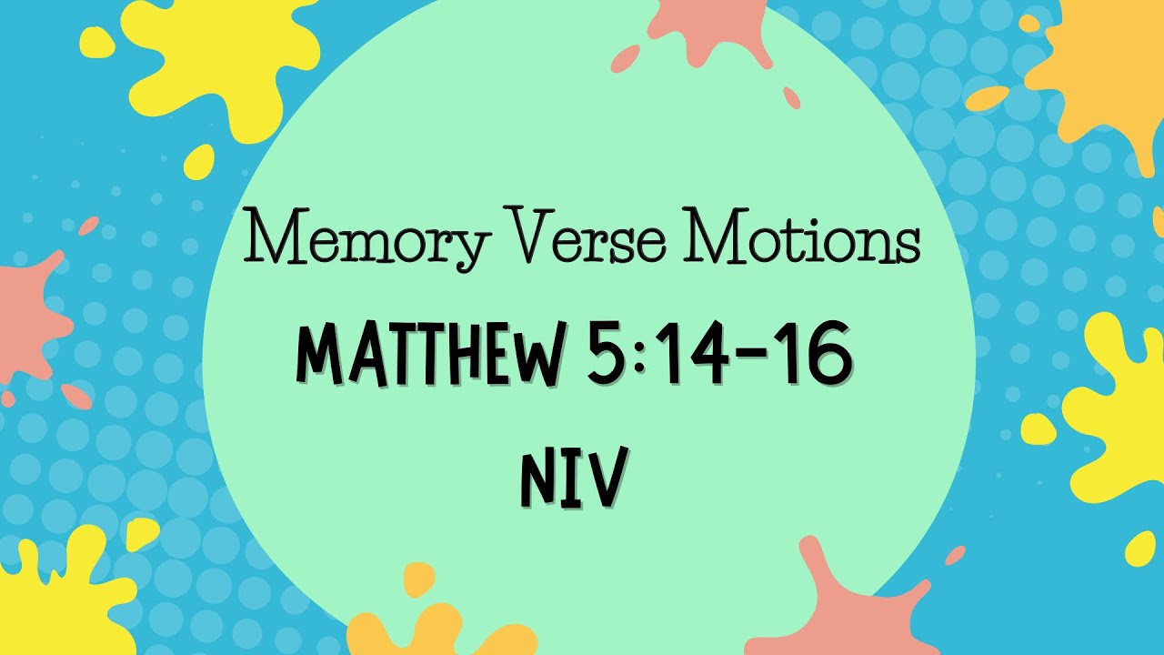 Y - Matthew 5:14-16 NIV Bible Verse Motions - YouTube