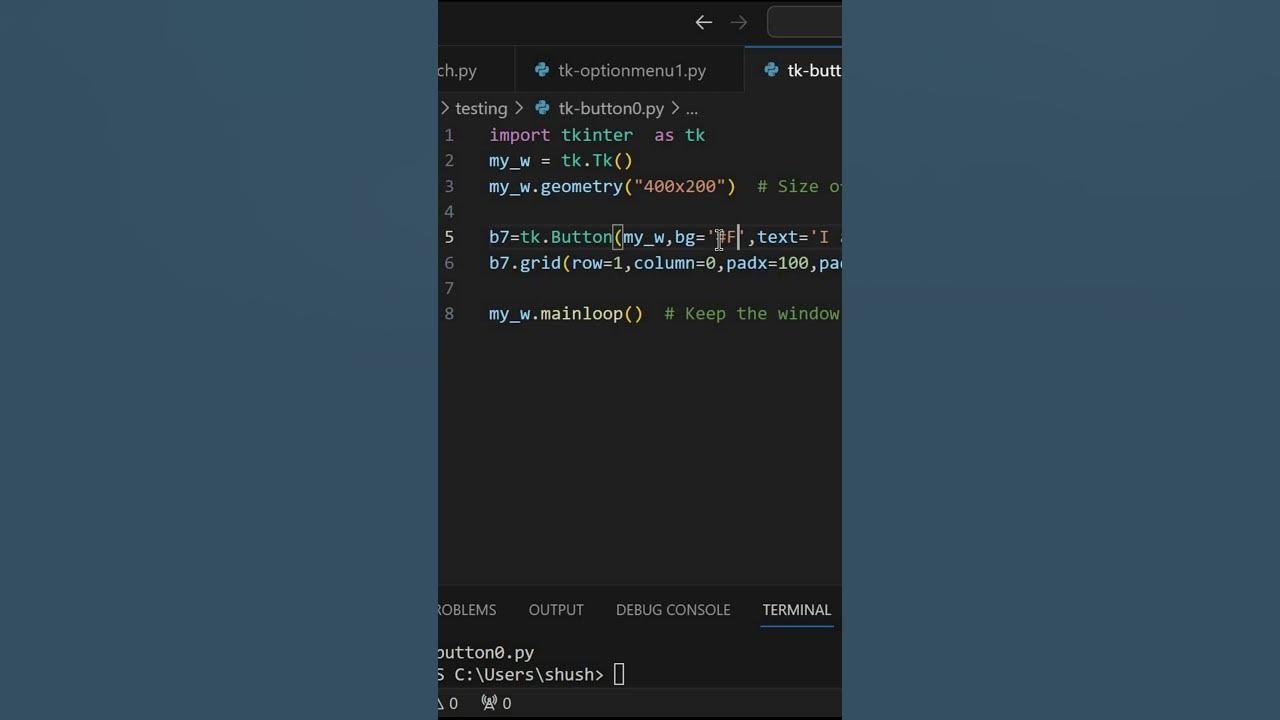 Changing Background Color Of A Button In Tkinter Window Tkinter changing-background-color-of-a-button-in-tkinter-window-tkinter