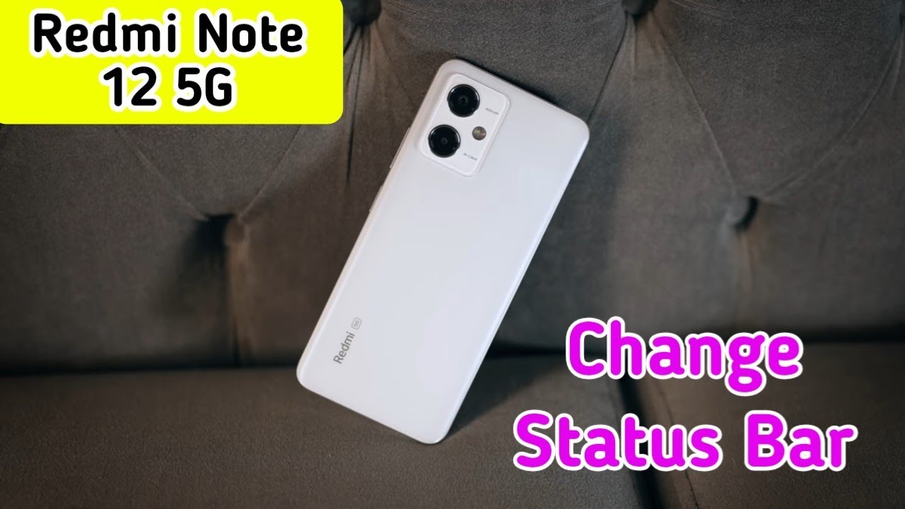 How to Change status bar in Redmi Note 12 5G ,Redmi Note 12 5G mein ...