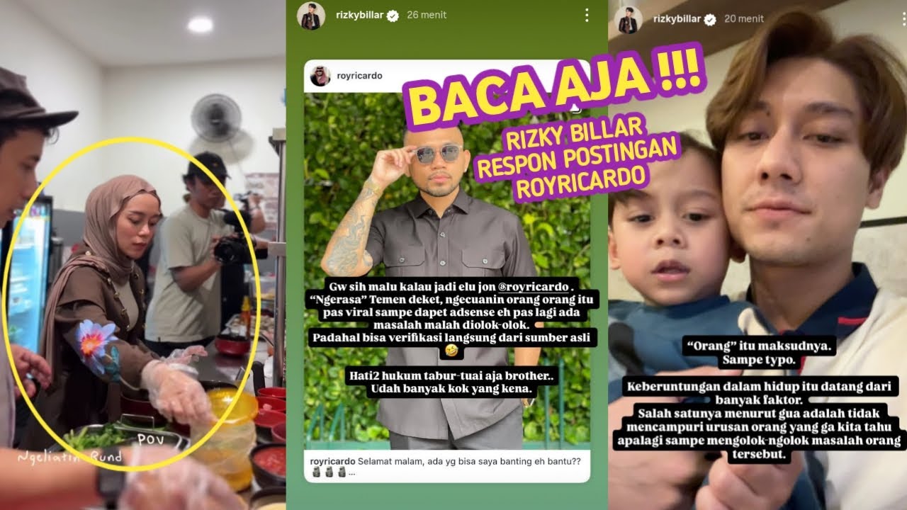 TEMEN DEKET TAPI MENGOLOK OLOK ! RIZKY BILLAR RESPON LANGSUNG POSTINGAN ...