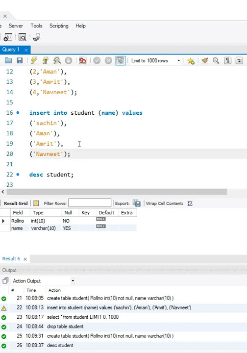 How to Apply NOT NULL Constraint on Column While Creating Table in SQL - YouTube