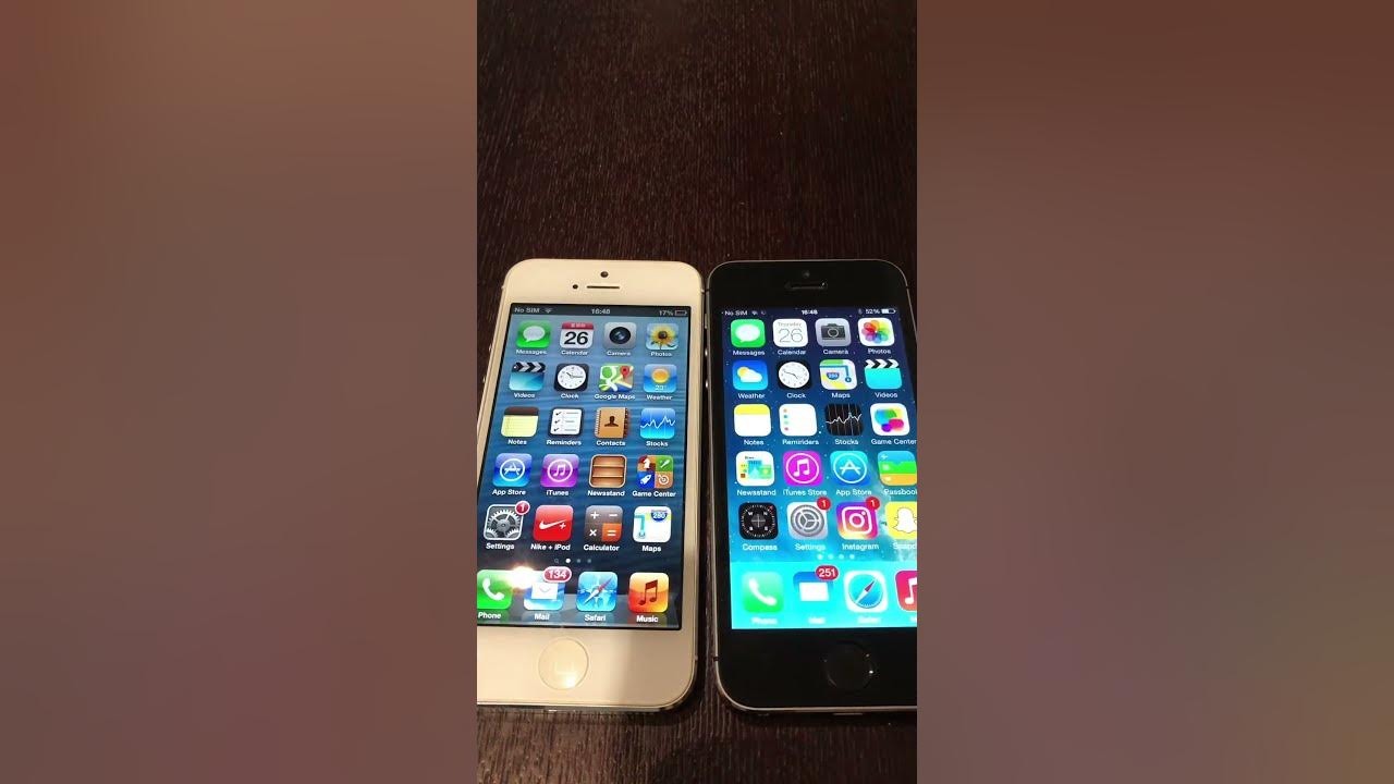 iOS 6 vs iOS 7 difference in 2023 #shorts #ios6 #ios7 - YouTube