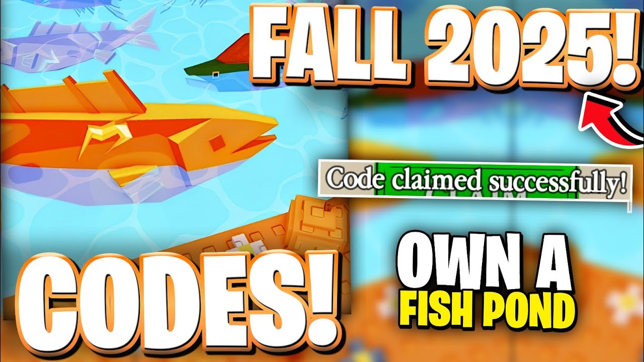 🍁FALL 2025! All NEW FALL UPDATE 2025 CODES FOR OWN A FISH POND! ROBLOX ...