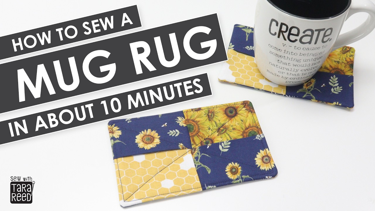 An Easy Mug Rug you can sew in 10 minutes - YouTube
