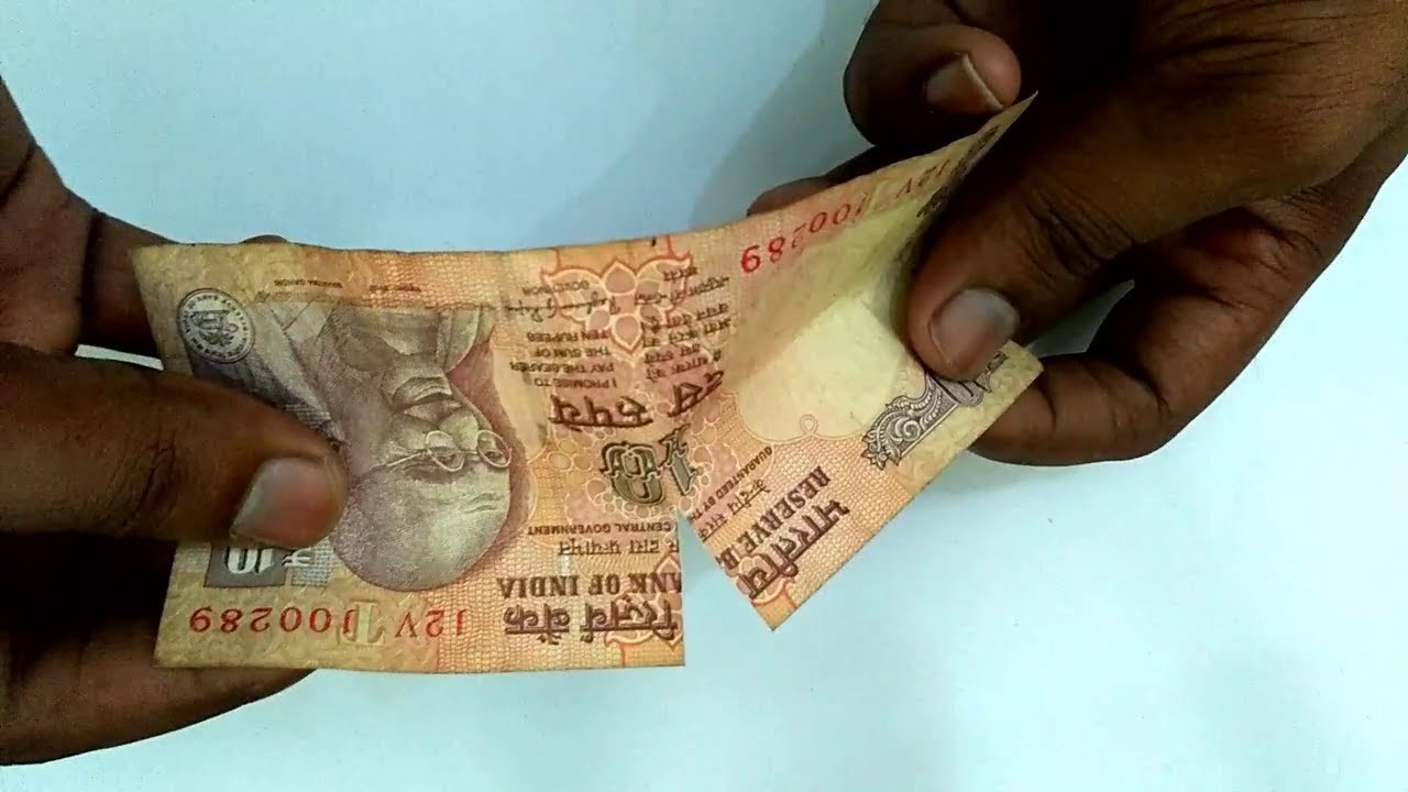 How to repair cut notes/ how to repair currency- फटे हुये नोटो को 5 ...