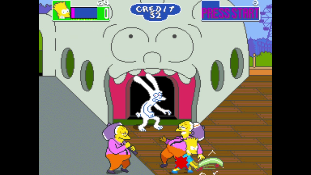 The Simpsons Arcade Game Playthrough - Bart - YouTube