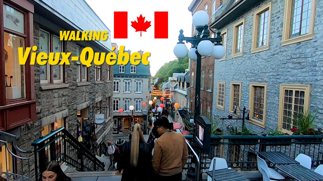 Walking Vieux-Québec Old Town QUEBEC !!! 4K Walking Tour OLD QUEBEC ...