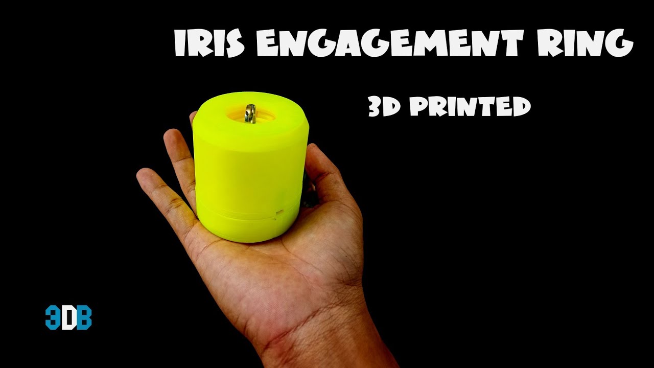 iris engagement ring box 3d printed mechanism - YouTube