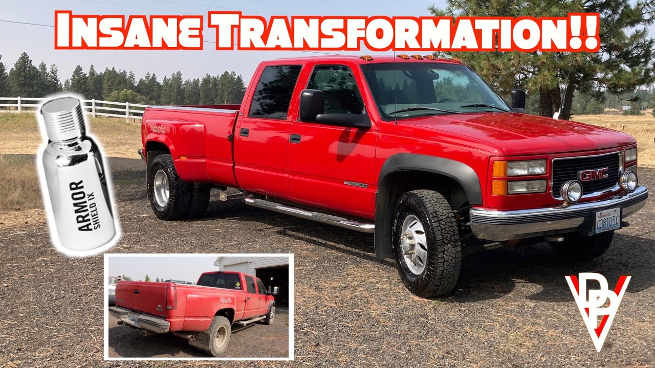 Amazing Transformation on 24 Year Old Work Truck | GMC K3500 Crew Cab ...