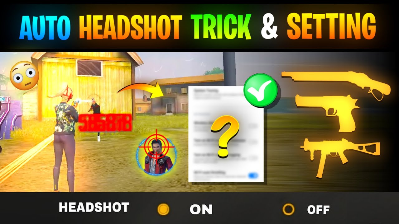 Free Fire Secret Headshot Setting 😱 | Auto Headshot Setting ⚙️ | Free ...