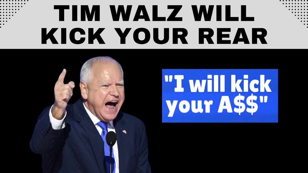 Beta male Tim Walz says he could kick Trump supporters' asses - YouTube