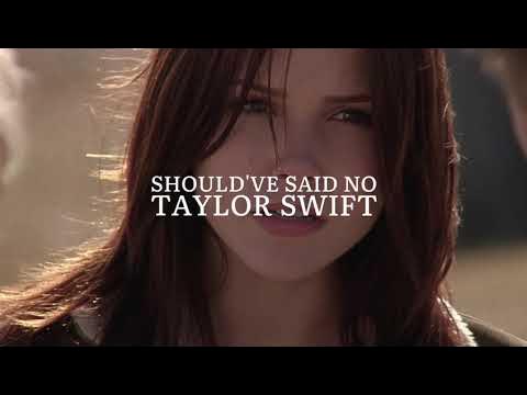 should've said no [taylor swift] — edit audio - YouTube