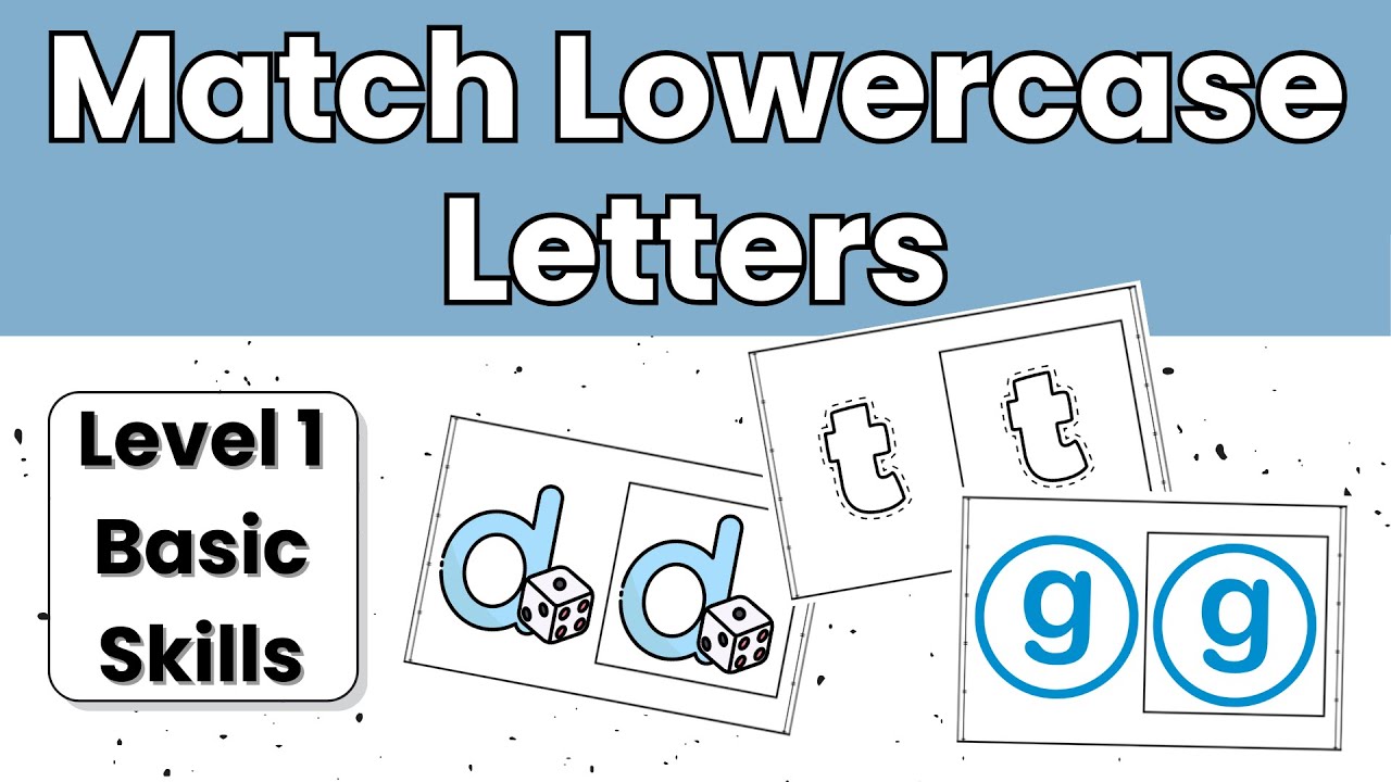 Matching Lowercase Letters Task Cards | TPT Video Preview (Level 1 ...