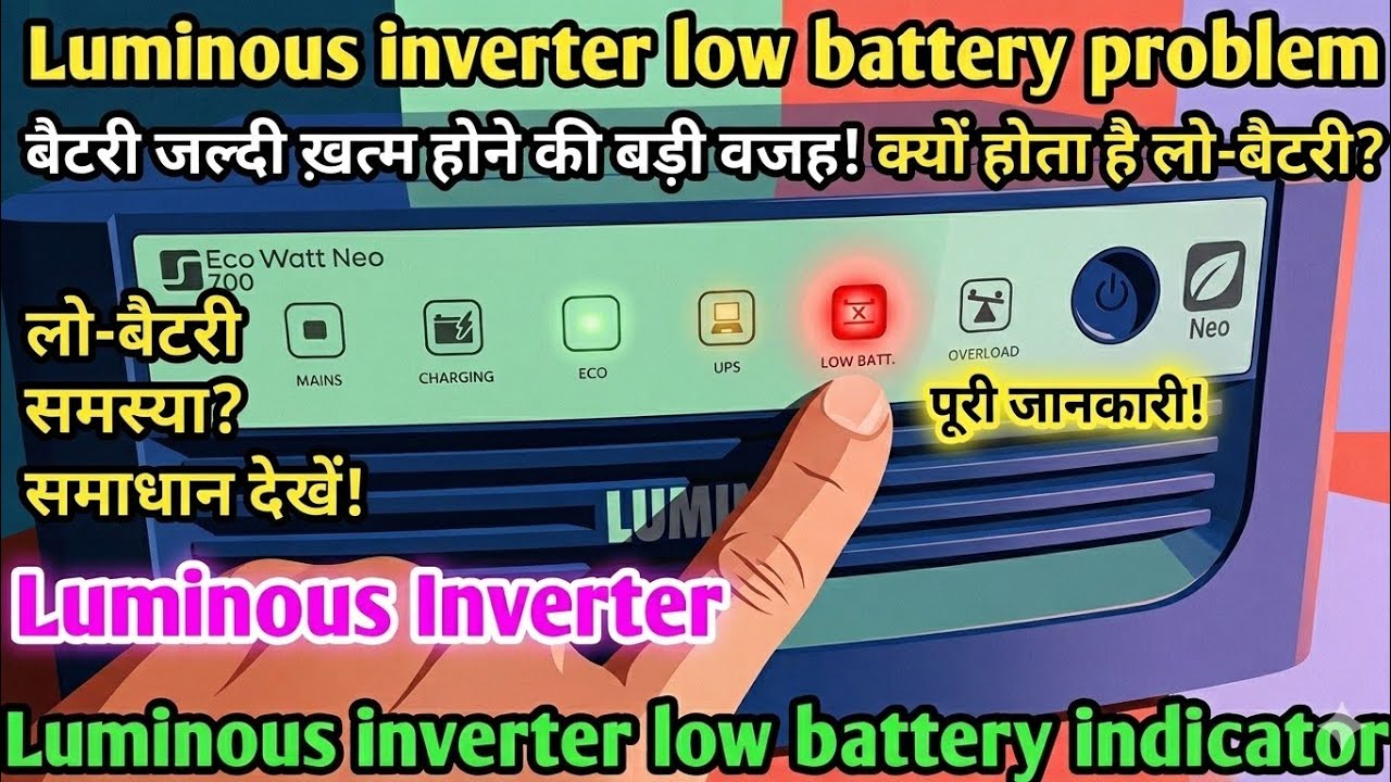 Luminous inverter | Luminous inverter low battery indicator | Luminous ...