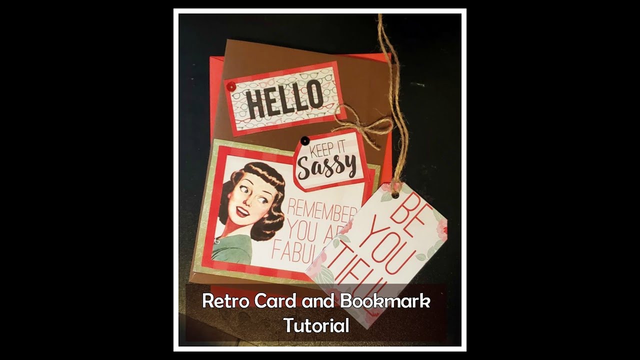 Retro Thinking of You Card and Bookmark Tutorial - YouTube