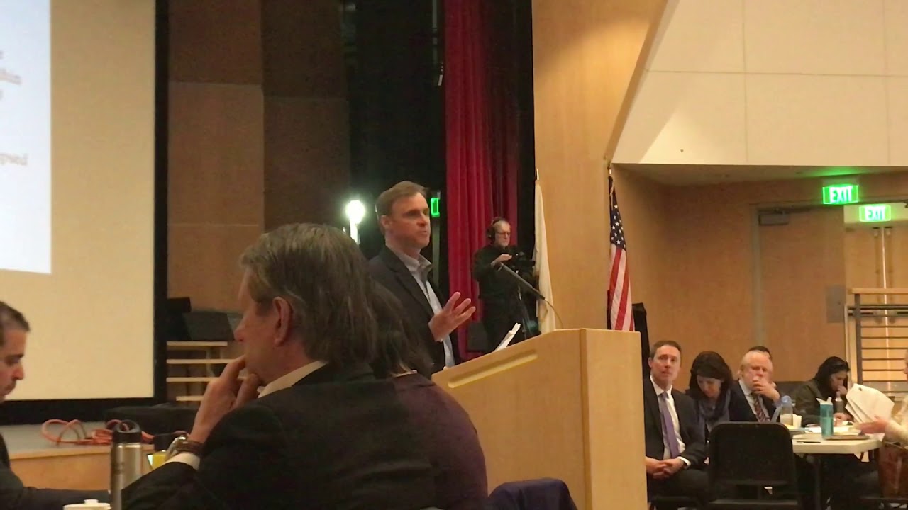 Craig Rabe of Winchester Chamber of Commerce speaks at Town Meeting ...