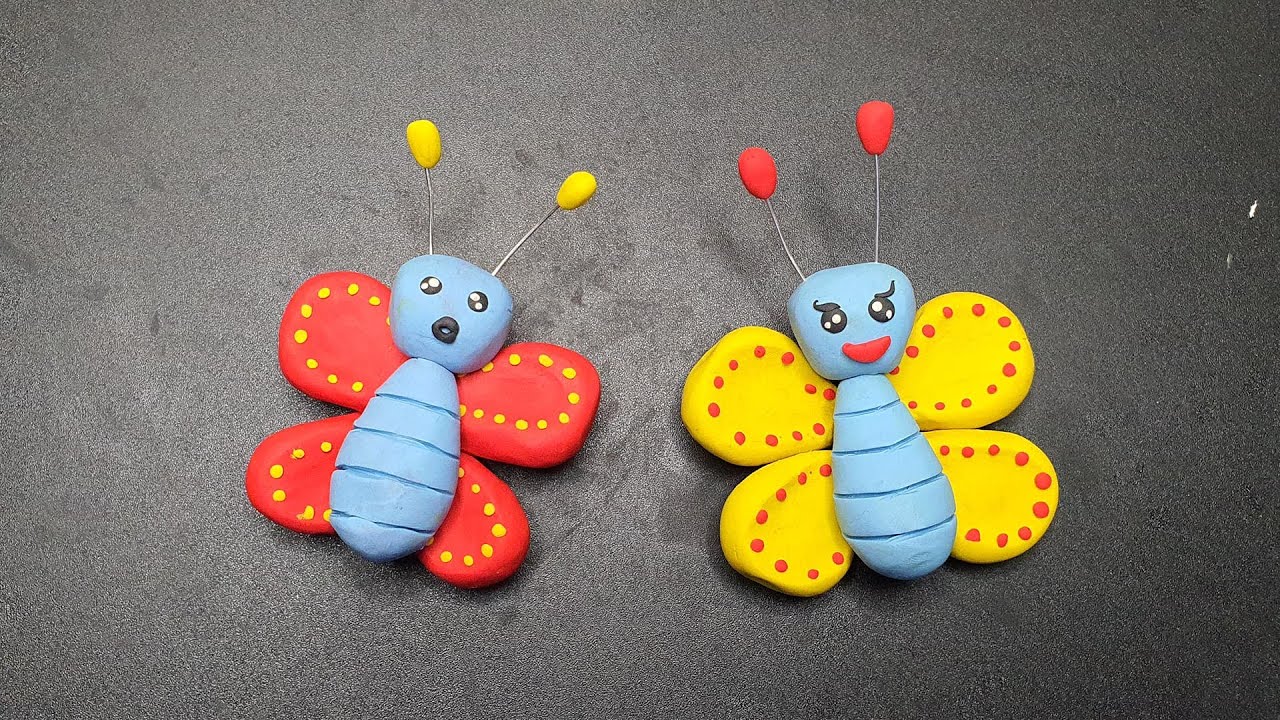 Clay Art How To Make Butterfly Clay Modelling Butterfly Clay Tutorial ...