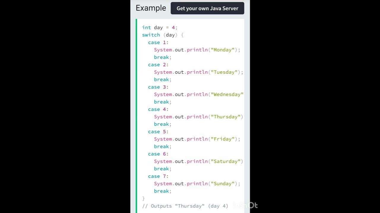 Java Switch Statements Viral Shortvideo Java Programming Learning Javaprogramming Switch