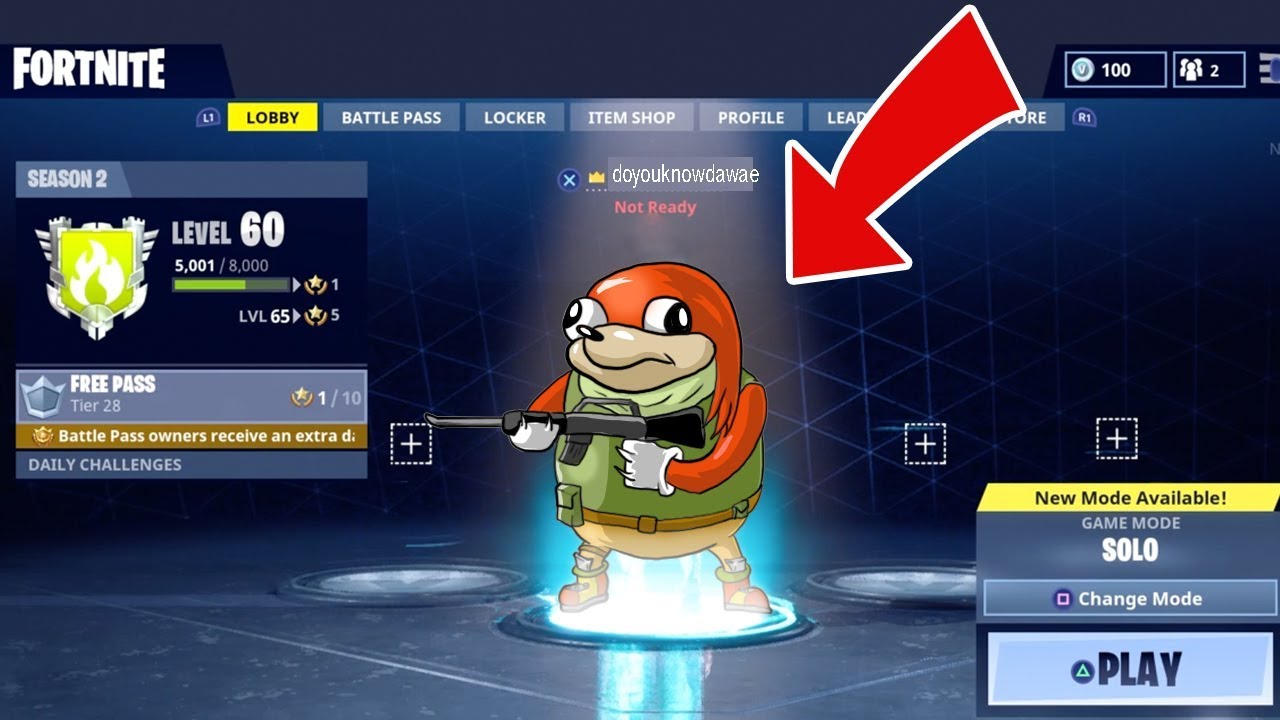 I FOUND UGANDAN KNUCKLES IN FORTNITE - YouTube