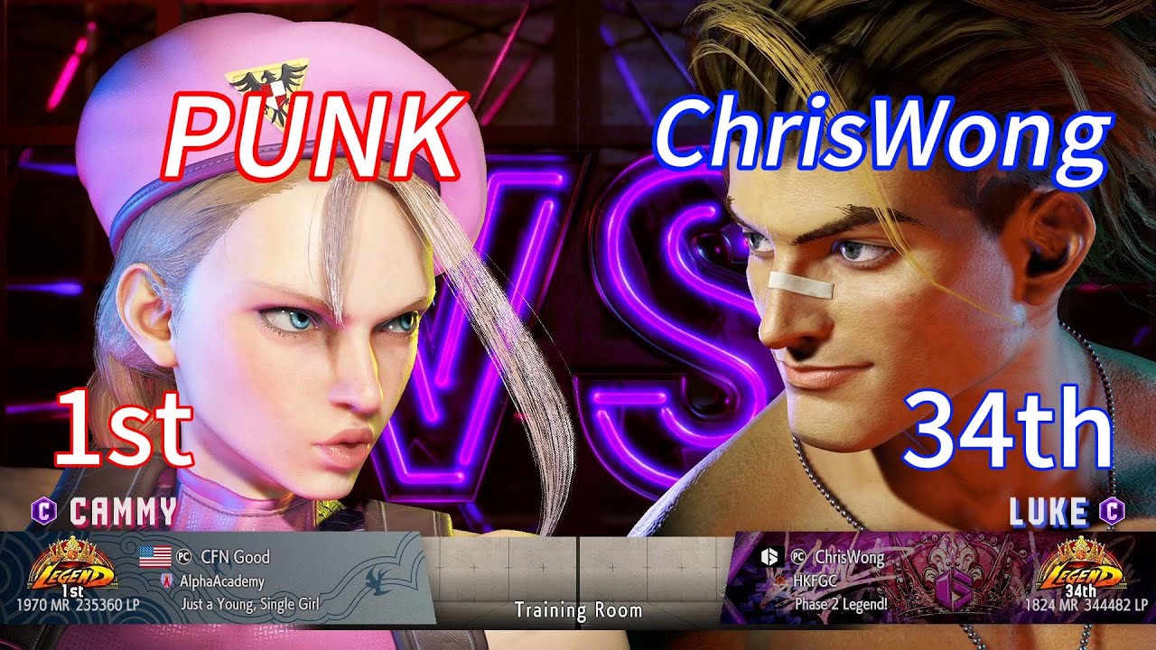 SF6💥PUNK(CAMMY)1st vs ChrisWong(LUKE)34th💥Street Fighter 6 Ranked ...