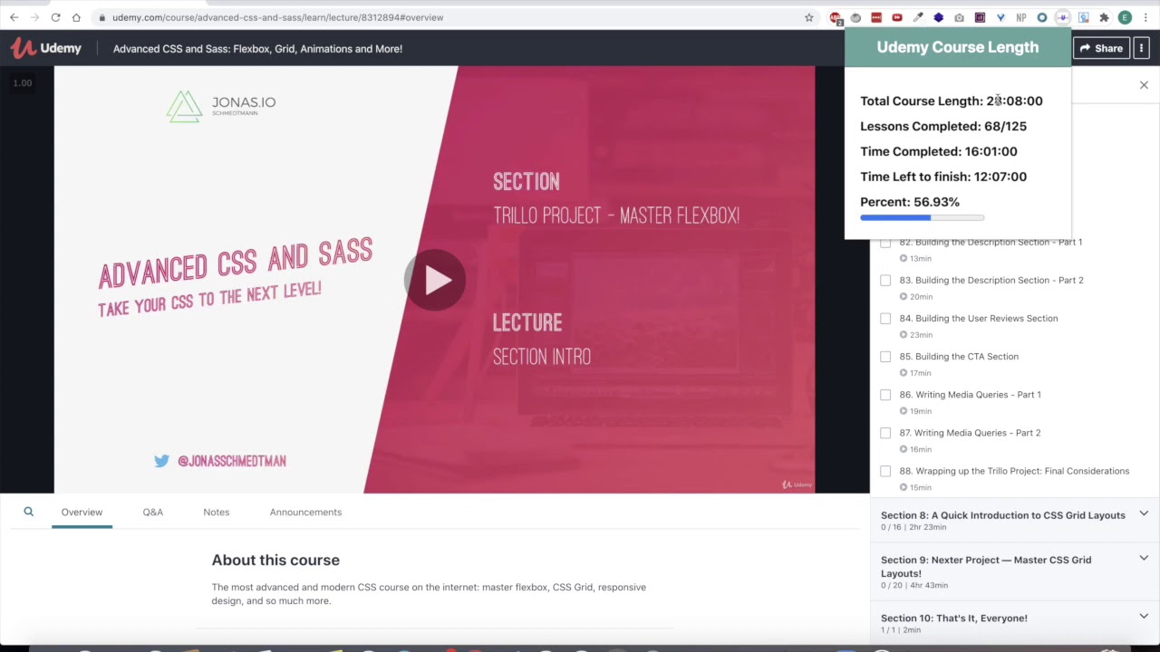 Udemy Course Length - Chrome Extension - YouTube