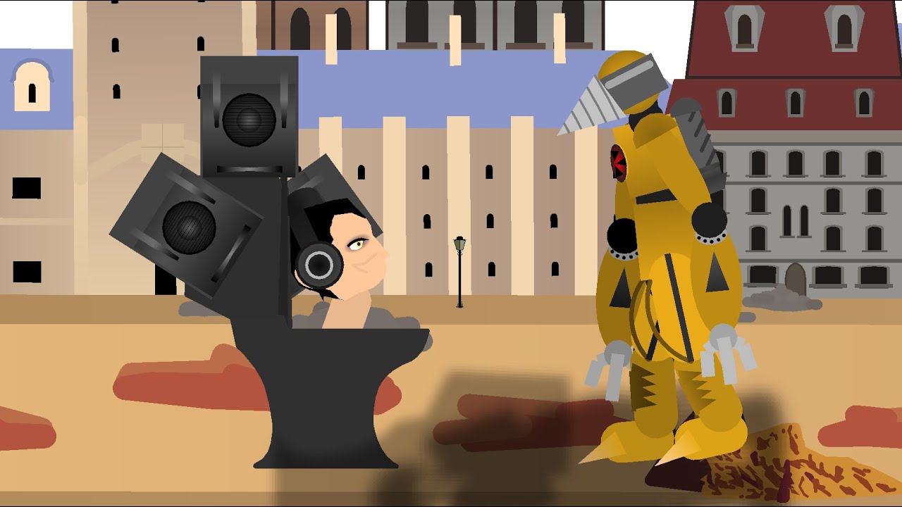 Boombox toilet vs Titan drill man - YouTube