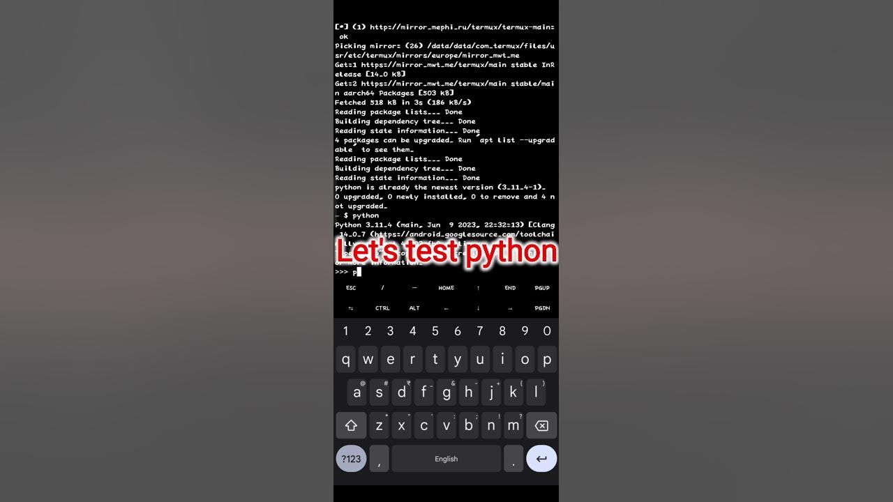 How to install python in Termux | Python | Coding #coding #termux #matrix #shorts #short # ...