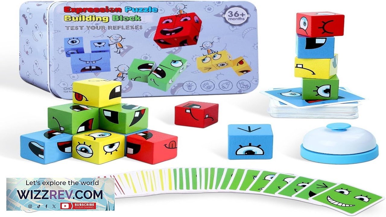 Montessori Puzzle Game for Kids Wooden Face Changing Magic Cube Game ...