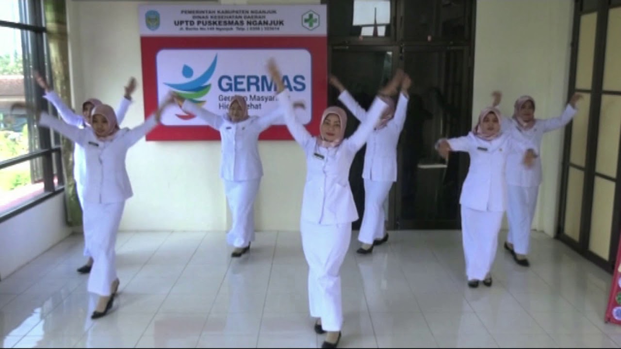 Senam Germas Jaran Goyang Versi UPTD Puskesmas Nganjuk SMART - YouTube