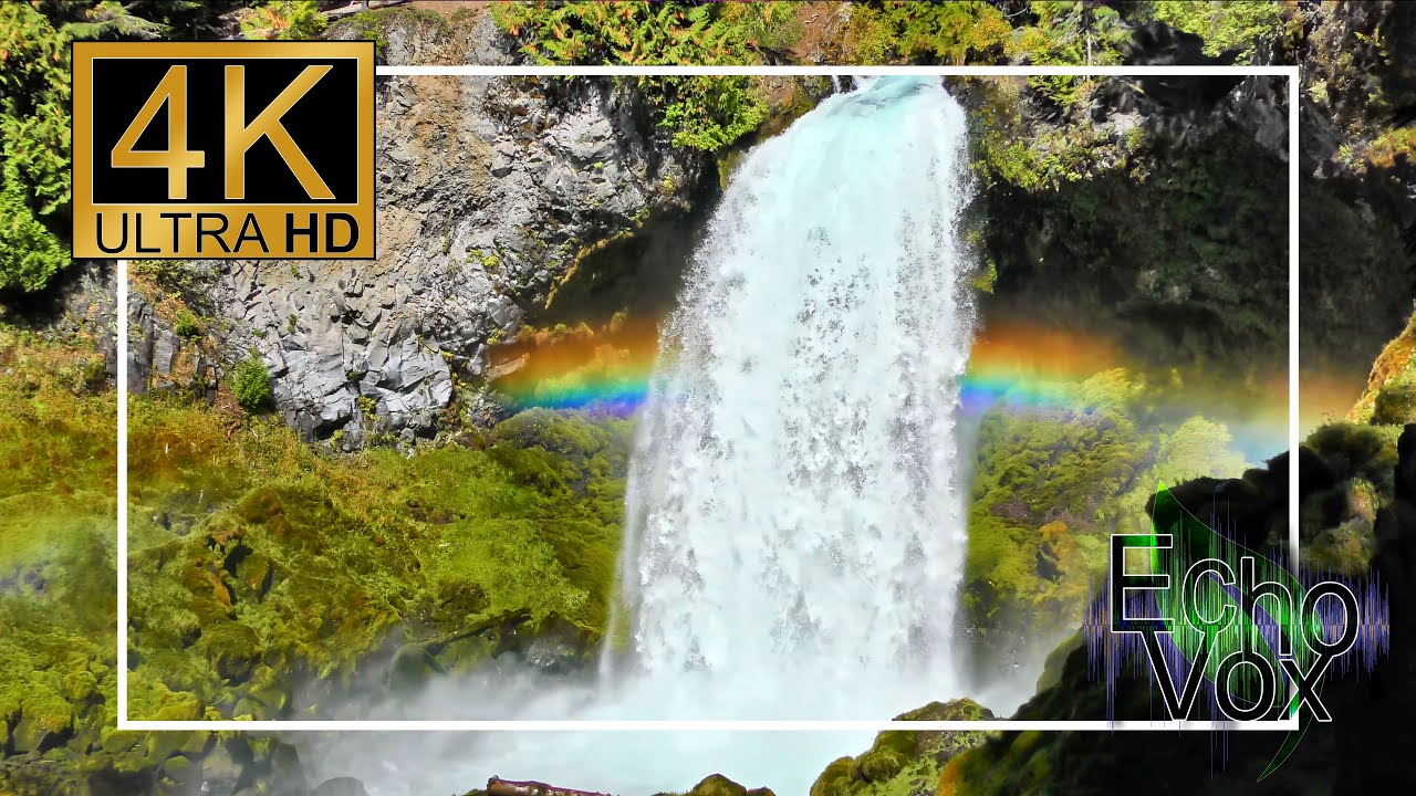 396 Hz Root Chakra Healing 🌈 Waterfall & Rainbow | Pan Flute Music for ...