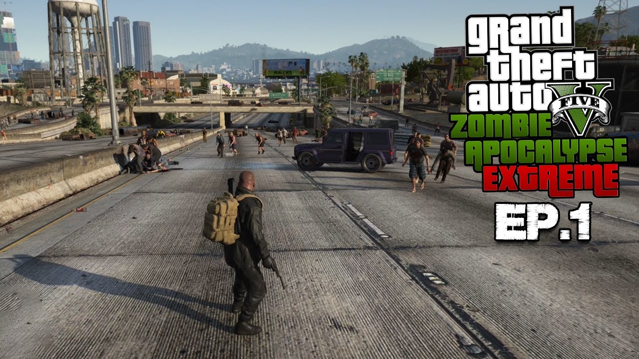 Surviving An Extreme Zombie Apocalypse In GTA 5 - ep.1 (SOO MANY ...