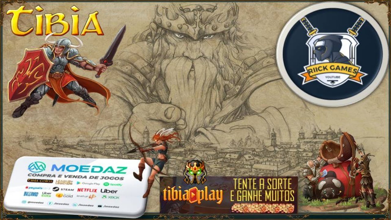 TIBIA - SORTEIO DOS SUBS HOJE - NOVO CHAR - YouTube