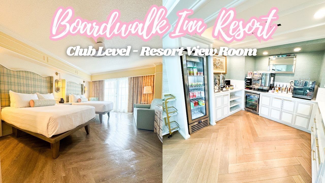 Disney's Boardwalk Inn - Club Level Resort View Room Tour - YouTube
